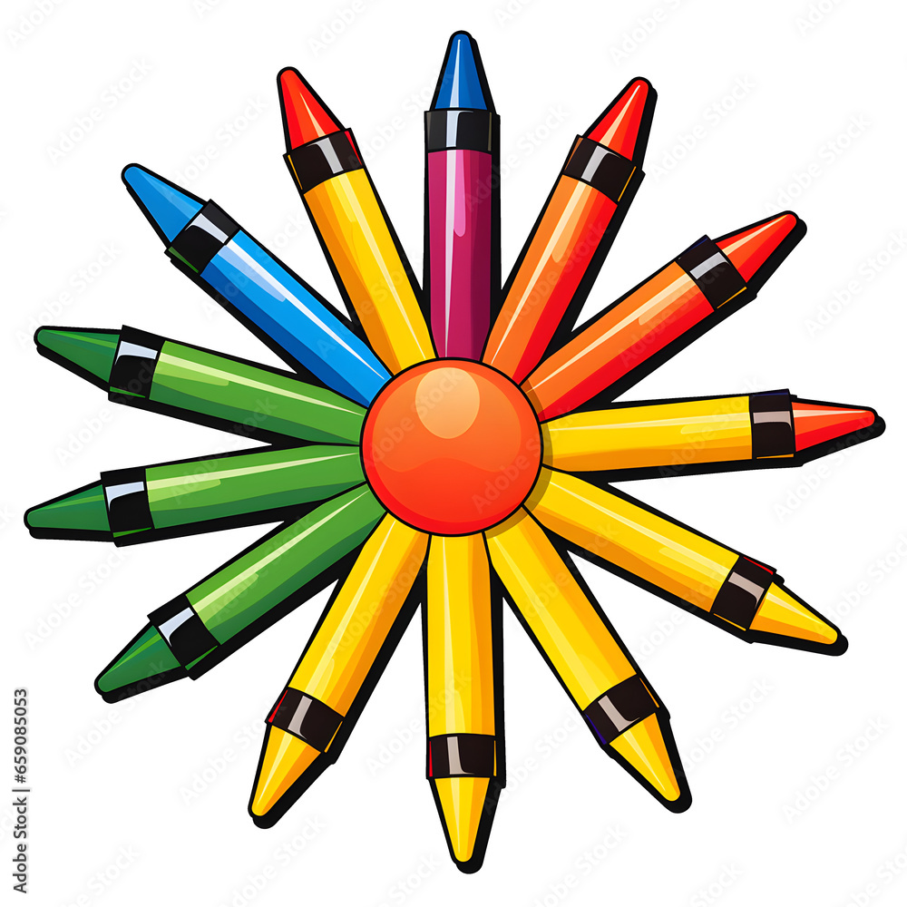 clipart of Crayons, cartoon school clipart, transparent background ...