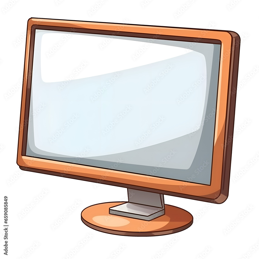 clipart of Monitor, cartoon school clipart, transparent background ...