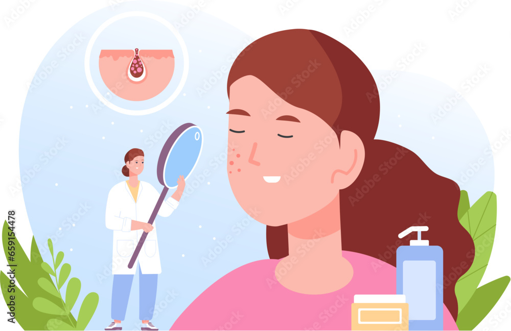Dermatologist. Dermatology consultation skin medical care concept ...