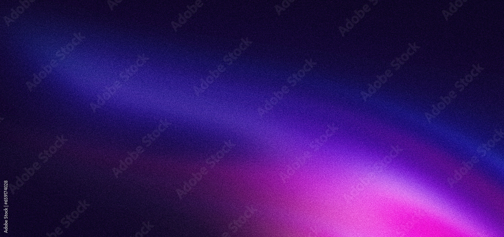 Dark blue purple glowing grainy gradient background black noise texture ...