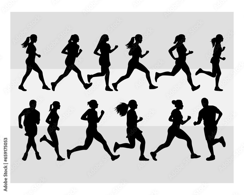 Vektor Running Svg | Running Silhouette | Run Svg | Running Svg For ...