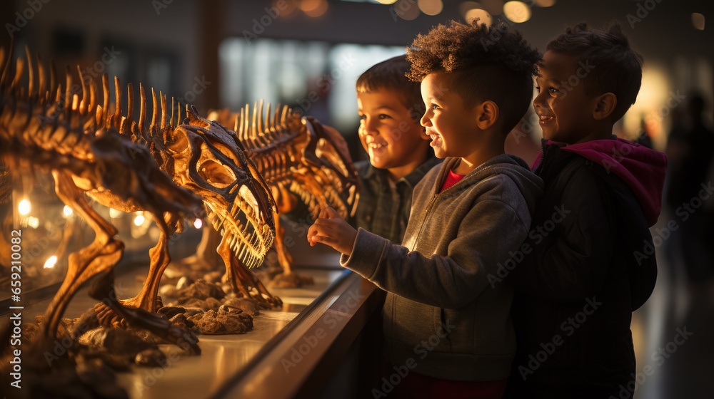 Generative AI, children, schoolchildren on an excursion to the ...