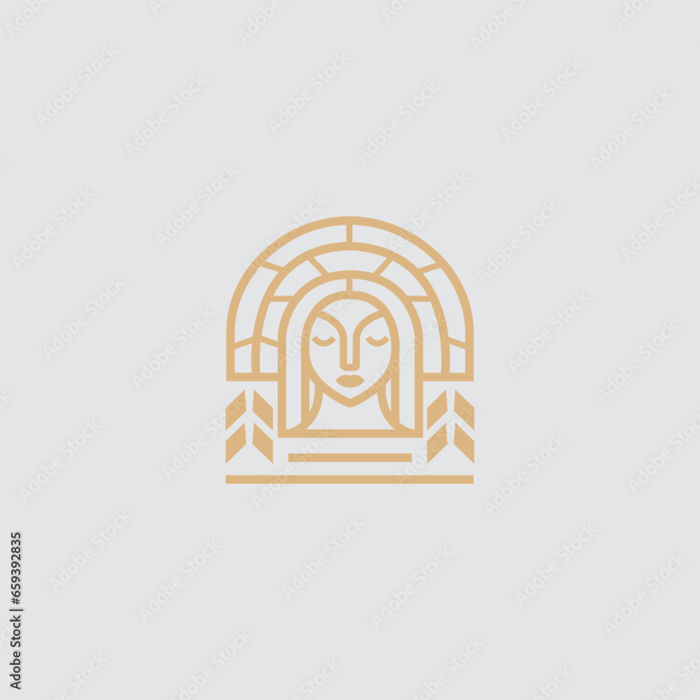 free vector girl face logo design. Stock Vector | Adobe Stock