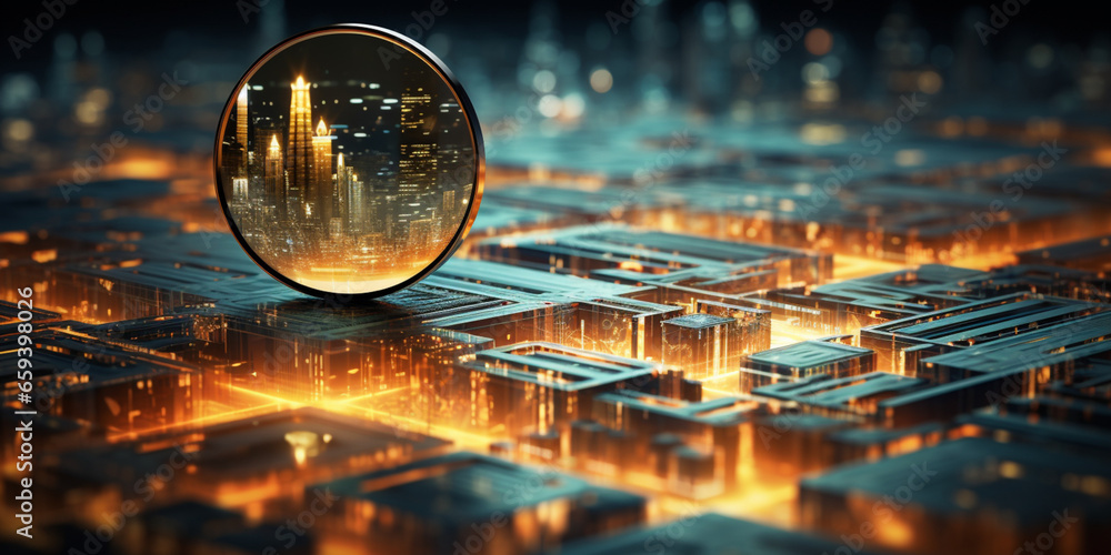 Data Visualization, Close up Technology Digitalization, Optimization of ...