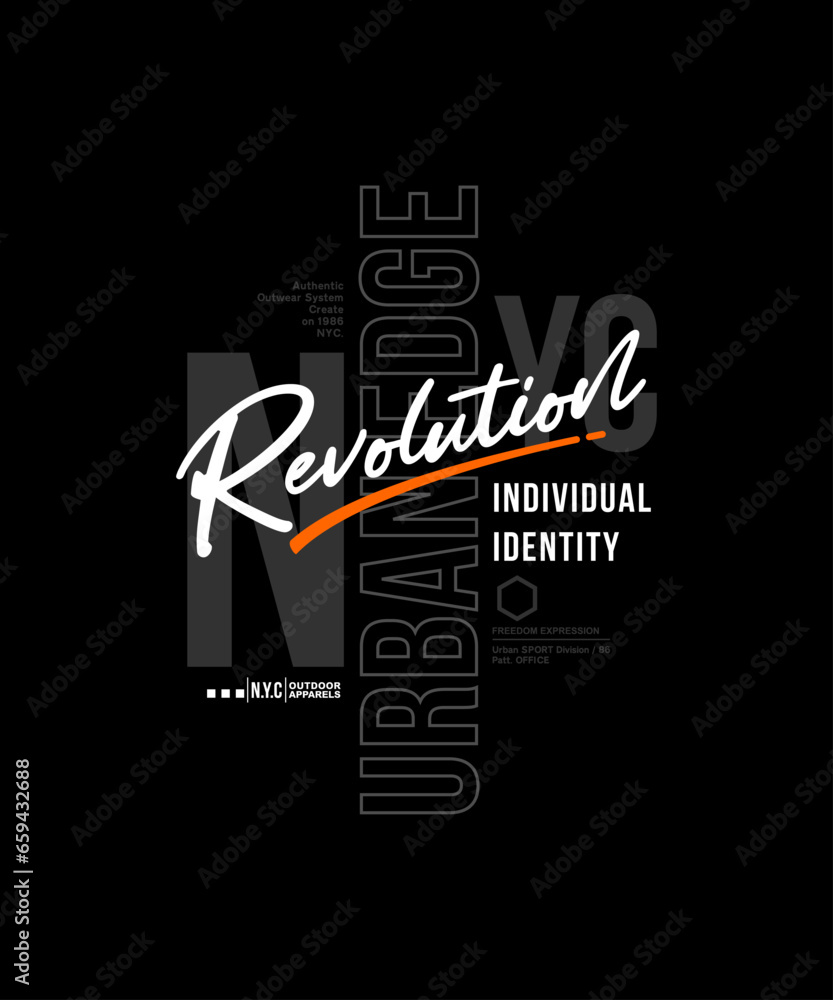 Revolution, NYC, abstract typography motivational quotes modern design ...