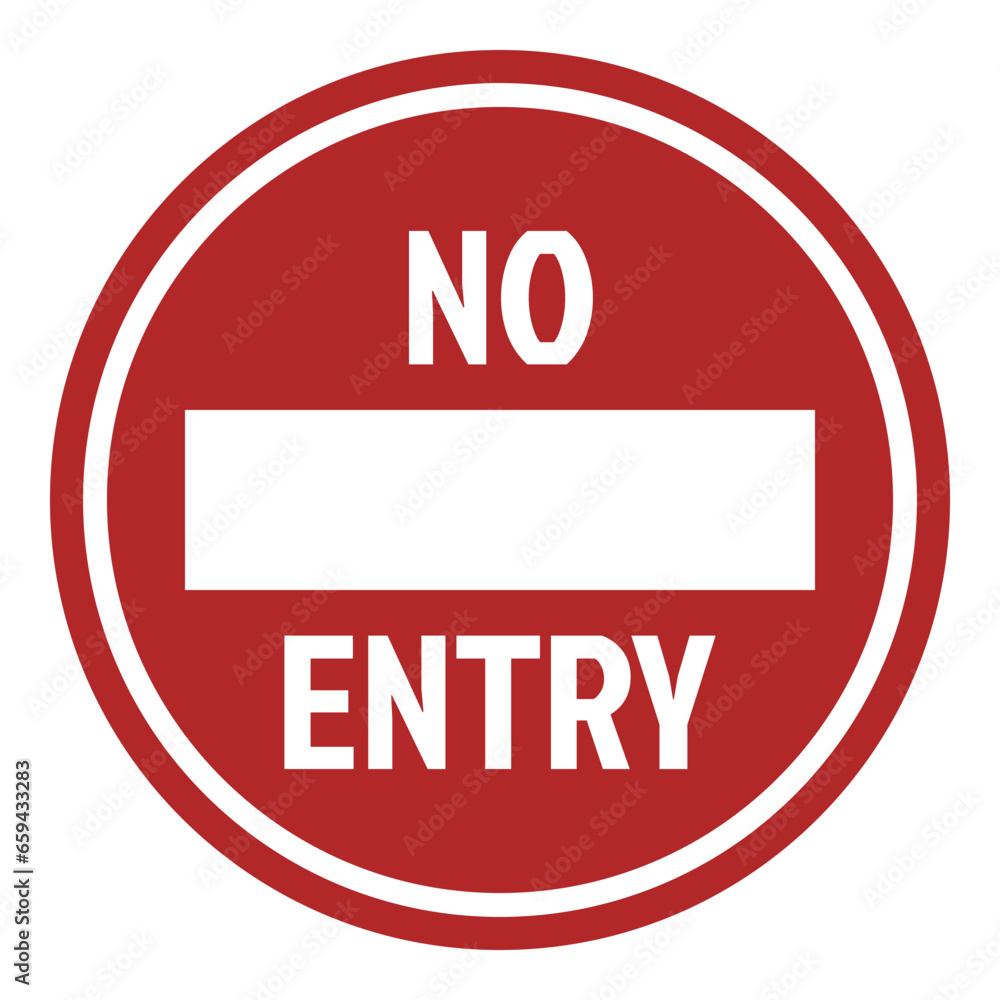 traffic sign icon stop sign, no access symbol. vector isolated on white ...