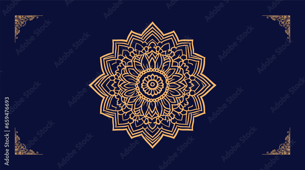 Arabic Vector traditional luxury ornamental mandala design background ...