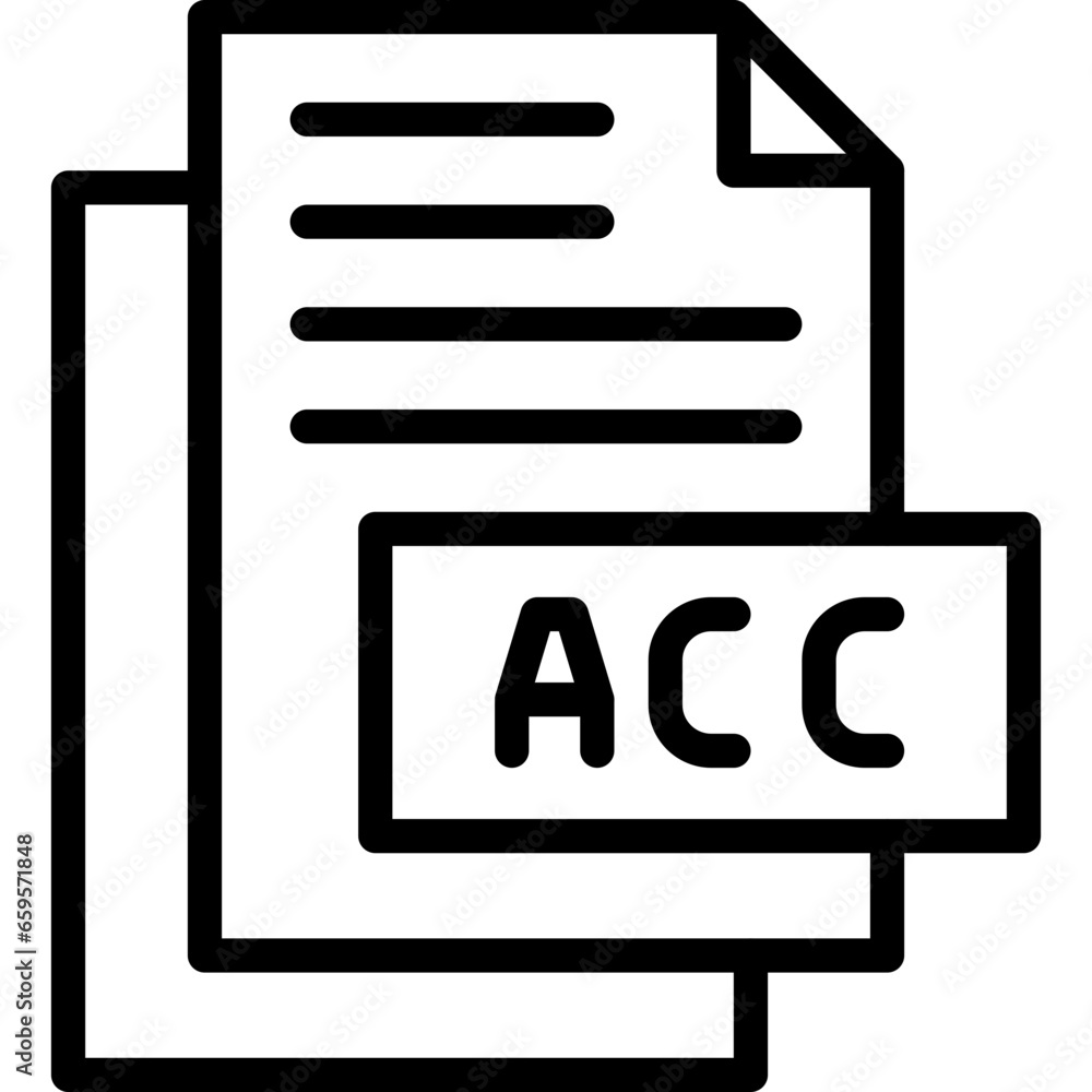 Acc vector line icon .svg Stock Vector | Adobe Stock