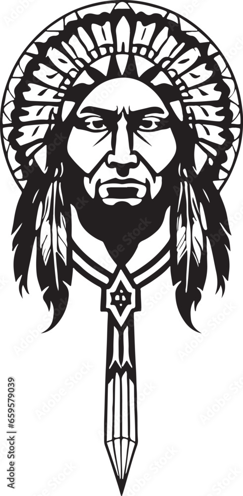beautiful vector art of an indigenous Native American symbol Stock ...