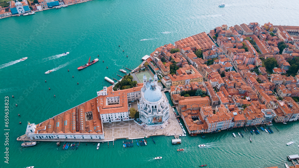 Venice, when viewed from above, is a mesmerizing and unique cityscape ...