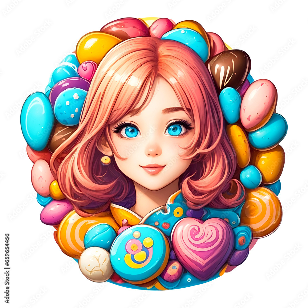 PNG with transparent background Sweet Chocolate girl illustration Stock ...