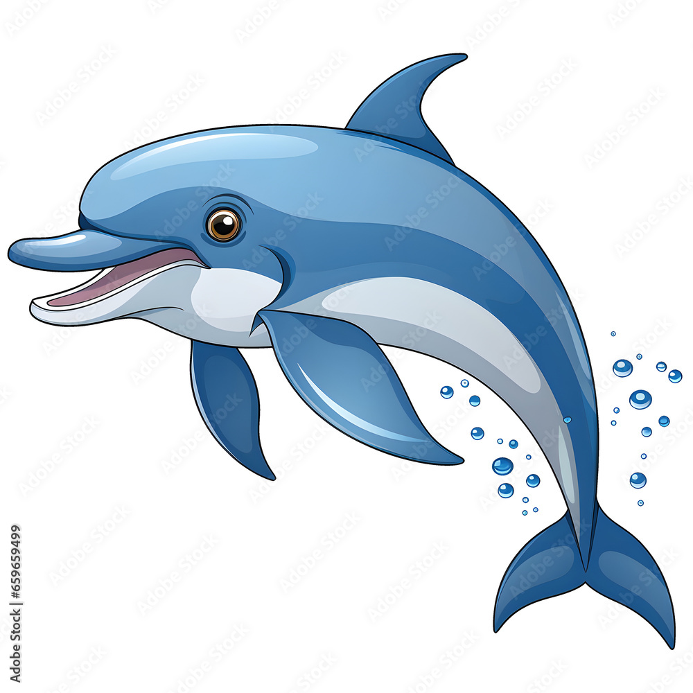 cartoon clipart of Dolphin, cartoon animal clipart, wildlife clipart ...