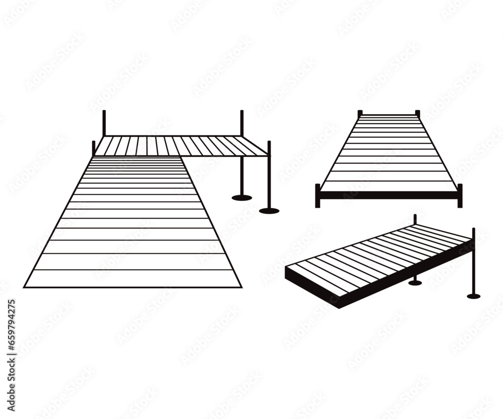 Dock Bundle, Boat Dock svg, Dock Clipart, Wooden Quay svg, Dock Cut ...