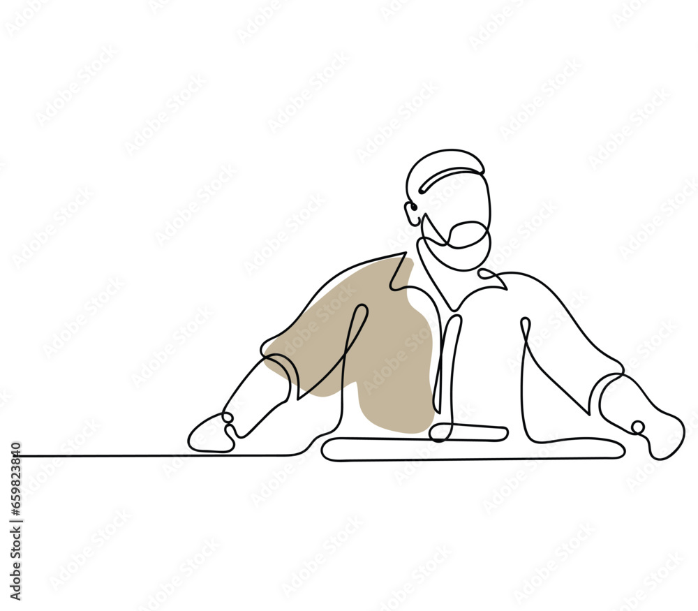 Vector art. Line art of a famous Muslim scholar Nouman Ali Khan. He is ...