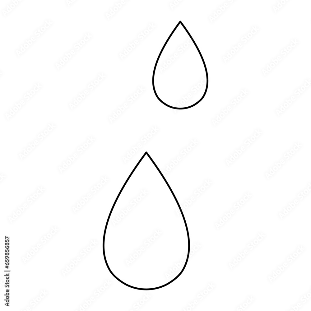 Water and juice splash liquide. One line stroke outline vector ...