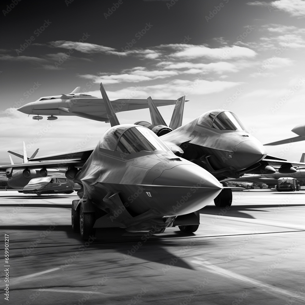 Modern military aircraft, modern weapons. For war in the air. War ...