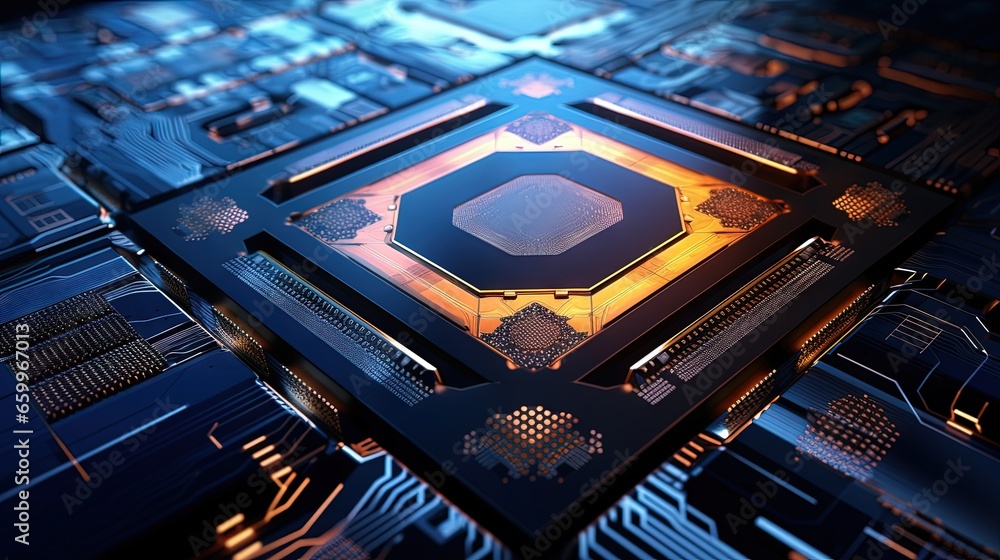 Top View of Silicon Wafer during Photolithography Process inside ...