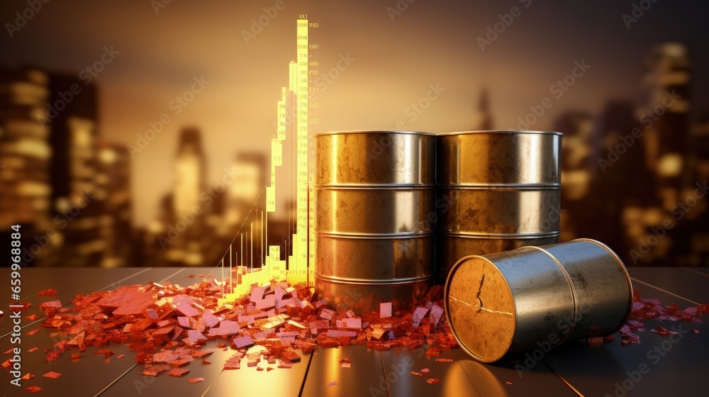 Rising Oil cost and gas prices surging costs of the energy market as an ...