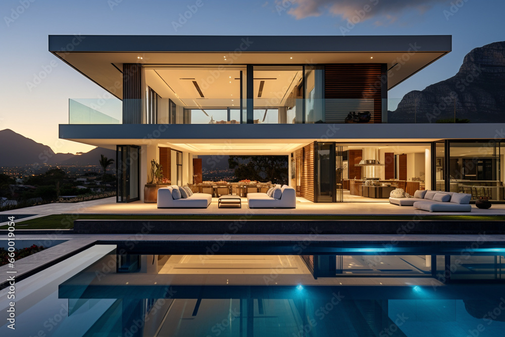 Stock-Foto „Contemporary Masterpiece: Captivating View of a Modern ...