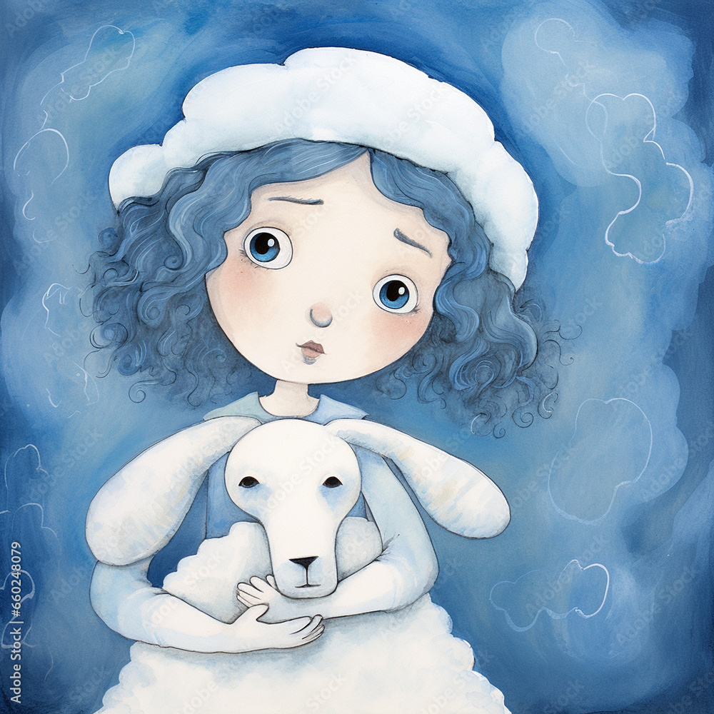 mary had a little lamb Stock Illustration | Adobe Stock