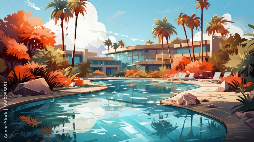 Colorful Go for a swim or visit a local pool. cartoon ,Desktop ...