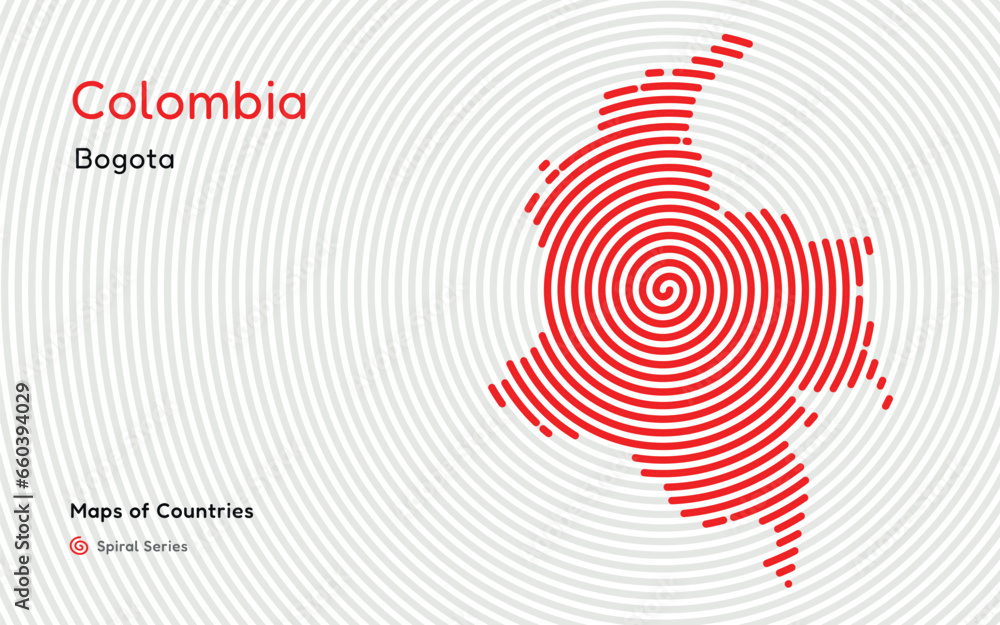 Creative map of Colombia, Political map. Bogota. Capital. World ...