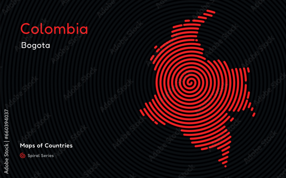 Creative map of Colombia, Political map. Bogota. Capital. World ...