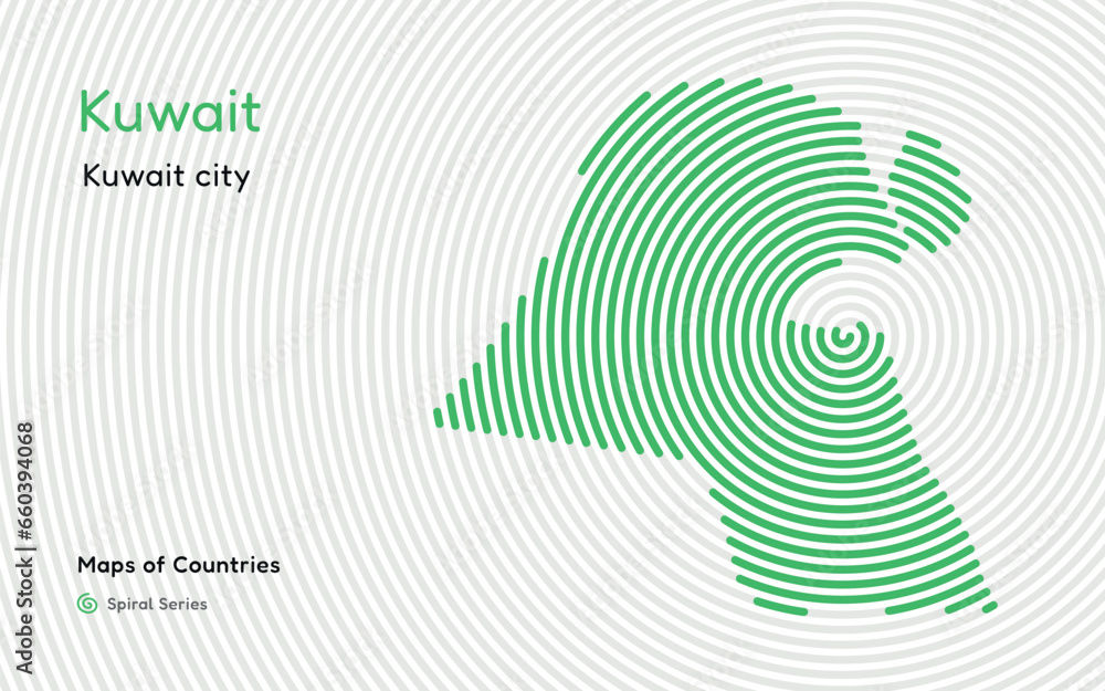 Creative map of Kuwait, Political map. Kuwait city. Capital. World ...