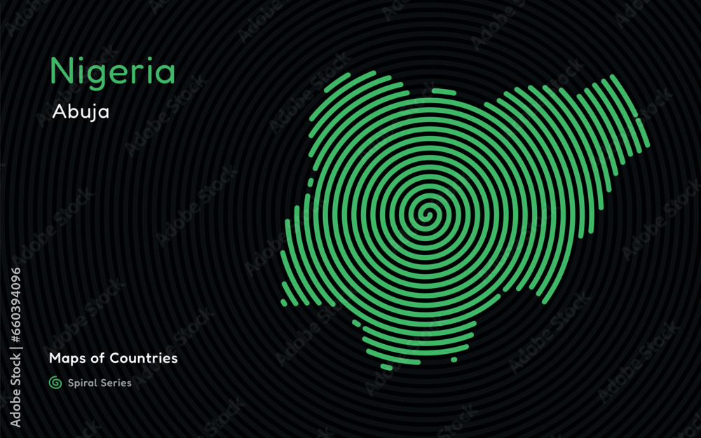 Creative map of Nigeria, Political map. Abuja. Capital. World Countries ...