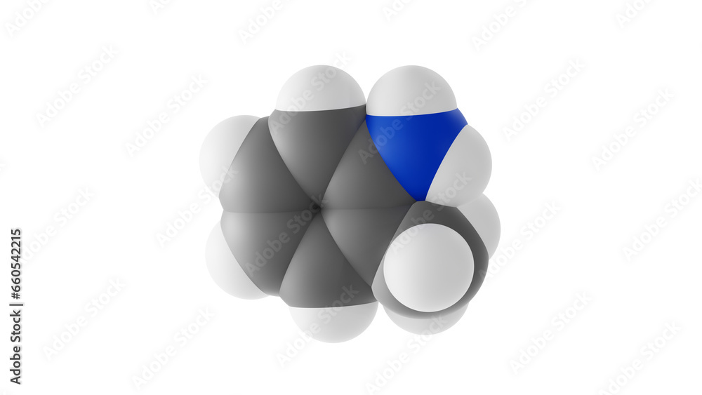 o-toluidine molecule, isomeric toluidines molecule molecular structure ...