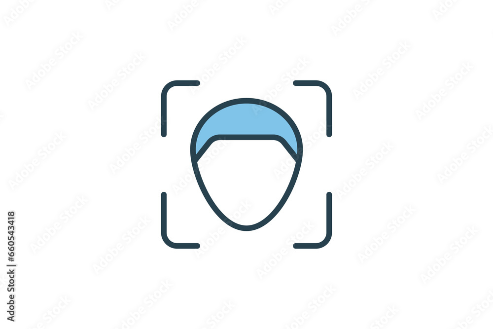 facial recognition Icon. Icon related to Identity. Suitable for web ...