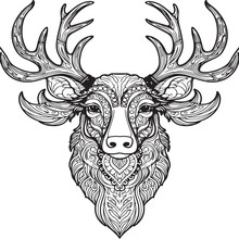 Mandala Design Stag Free Stock Photo - Public Domain Pictures