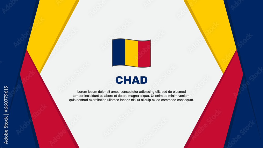 Chad Flag Abstract Background Design Template. Chad Independence Day ...