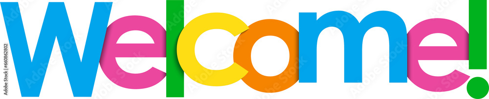 WELCOME colorful typography banner Stock Illustration | Adobe Stock