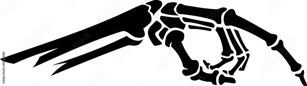 Vector de Stock Skeleton Hand Pointing, Halloween Silhouette | Adobe Stock