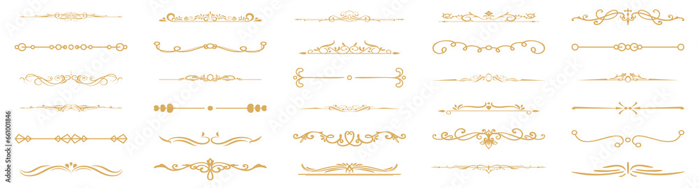 Vintage elegant ornament divider collection. Classic divider element ...