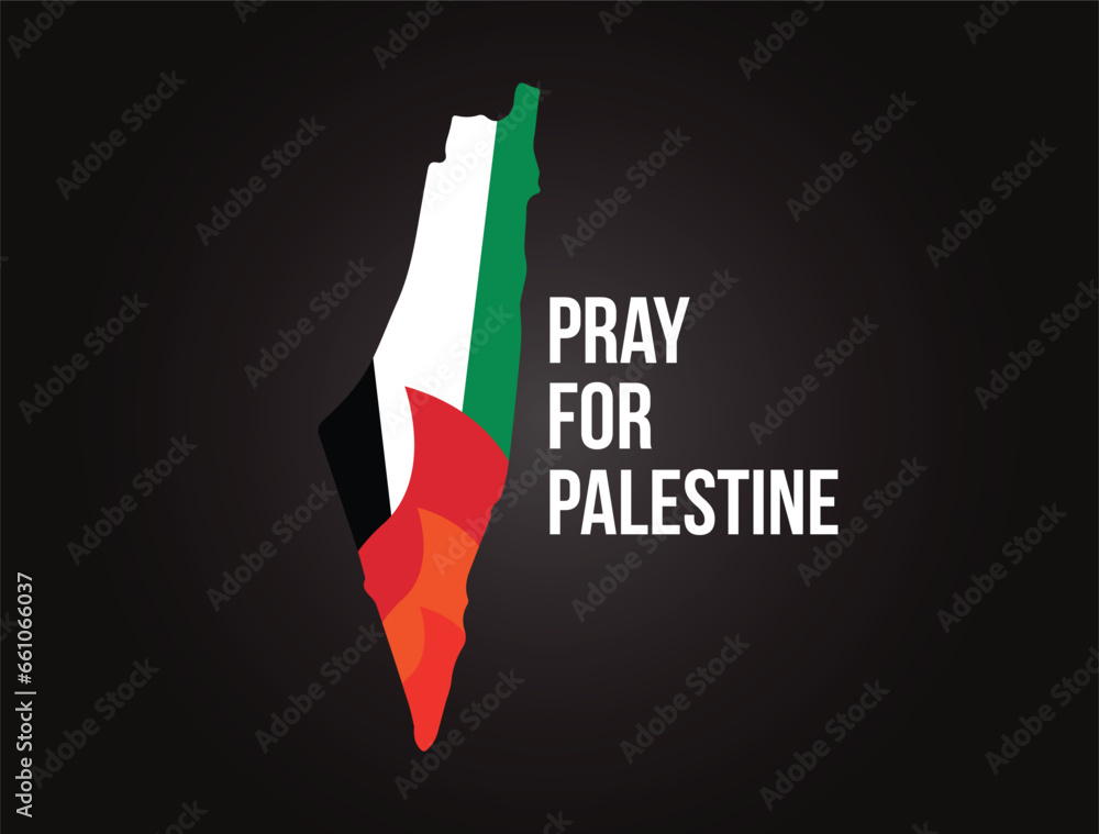 Pray for Palestine vector illustration Background. Free Palestine flag ...