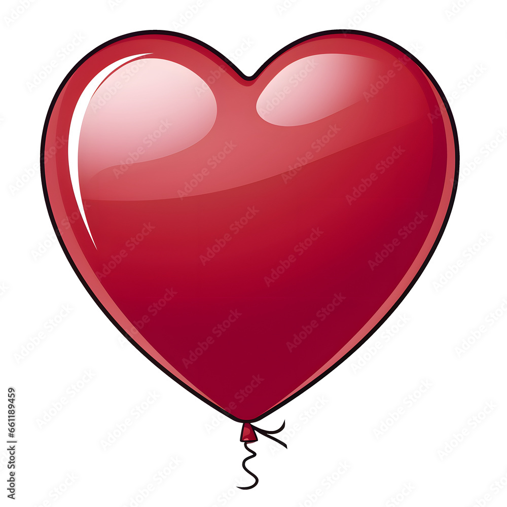 cartoon clipart of a single balloon in the color Maroon, birthday ...