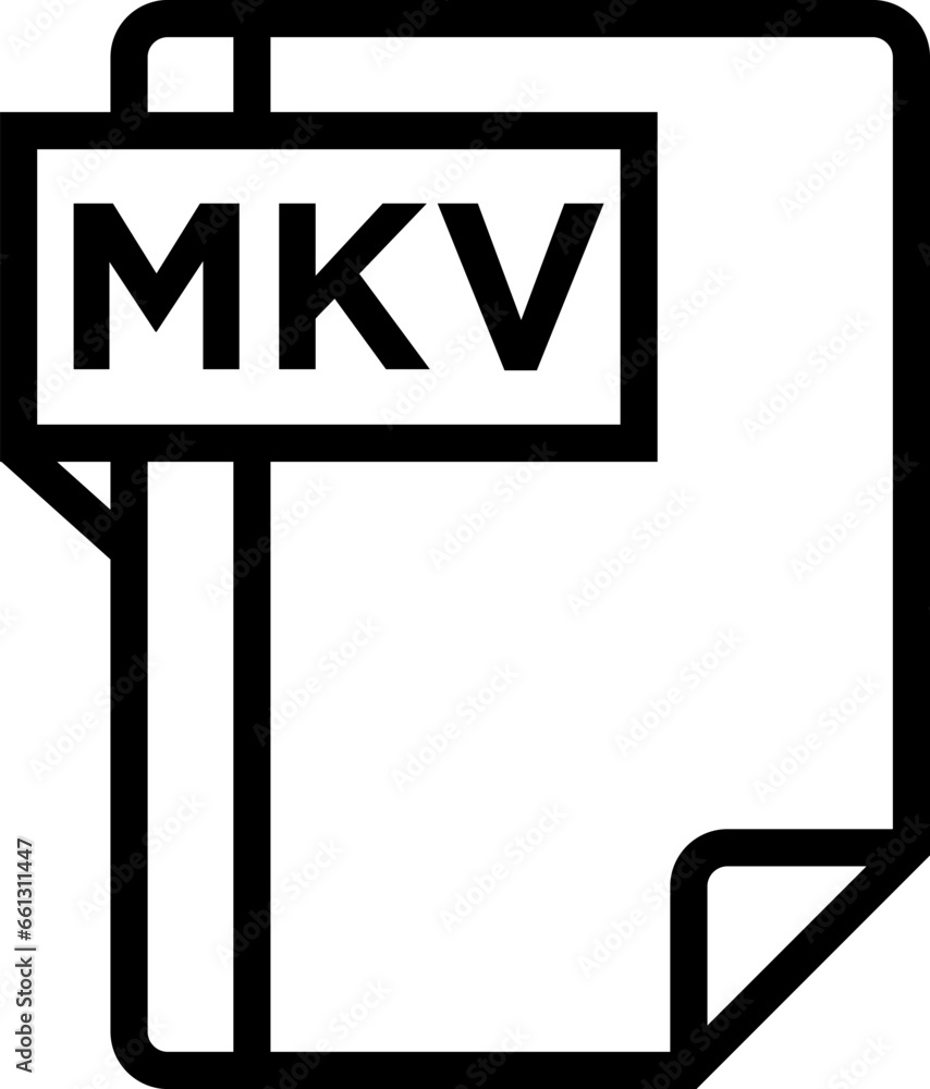 Mkv Icon Symbols Pictograms Design Elements Visual Representations Stock Vector Adobe Stock