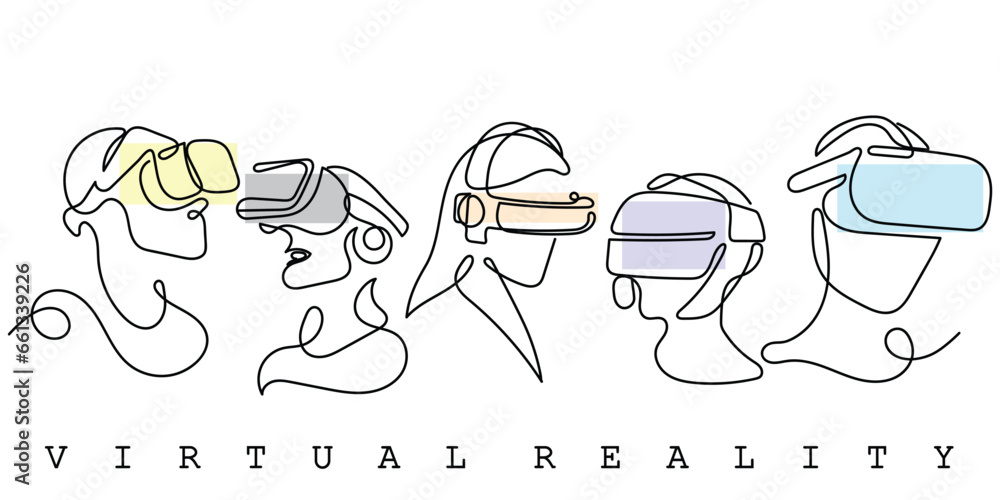 Line art vector of Robots. Artificial Intelligence concept. Isolated ...