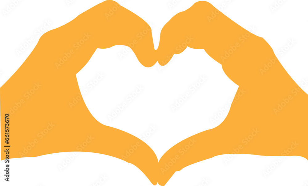 Heart shaped hands – Elegant Love Gesture Art Stock Vector | Adobe Stock