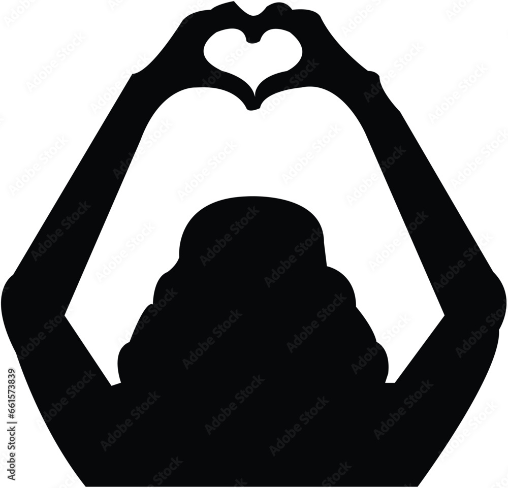 Heart shaped hands – Elegant Love Gesture Art Stock Vector | Adobe Stock