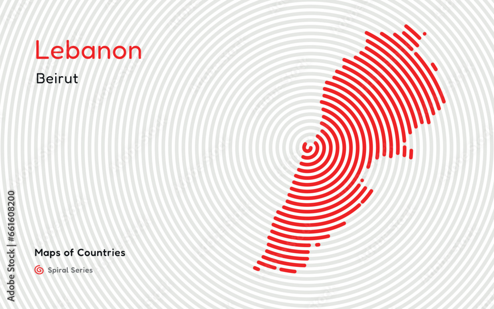 Creative map of Lebanon, Political map. Beirut World Countries vector ...