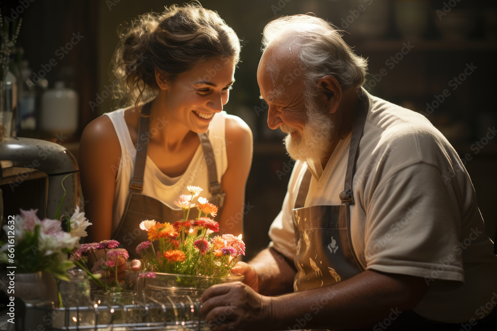 A caregiver assisting an elderly individual with bathing, highlighting ...