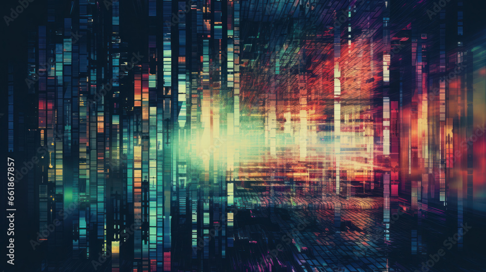 Colorful Retro VHS Scanlines Texture Meet Modern Glitches, TV Signal ...