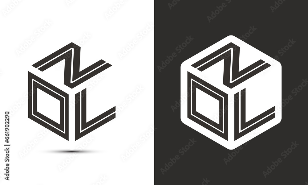 NOL letter logo design with illustrator cube logo, vector logo modern ...