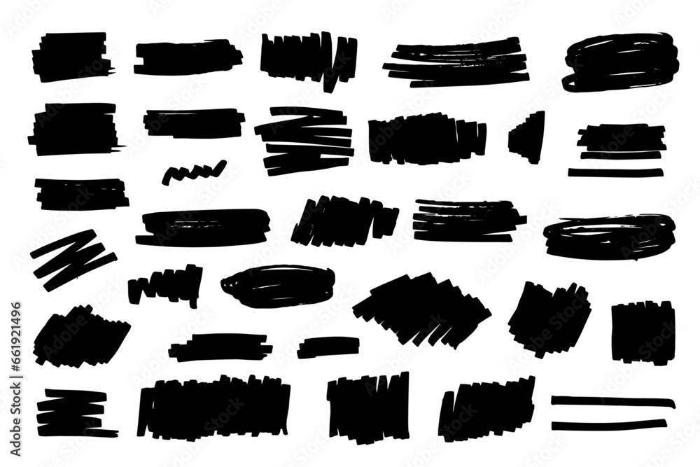 Image vectorielle Stock Trazos vectorizados realizados con rotulador ...