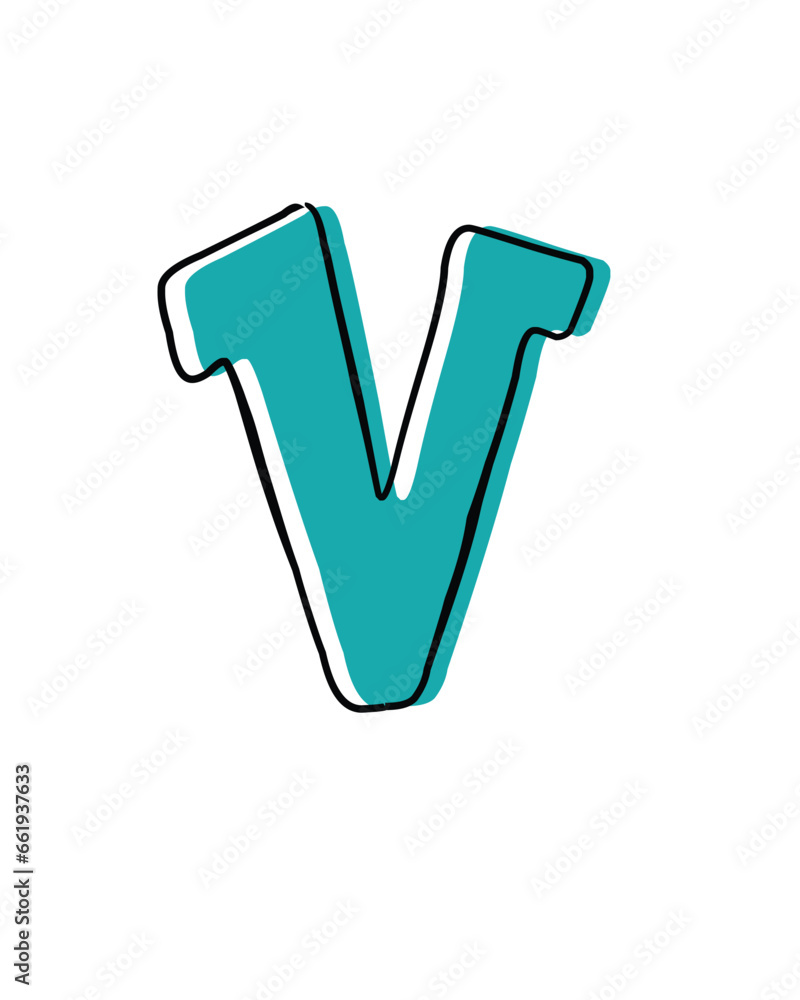 English alphabets vector art. Isolated alphabets for flashcards for ...