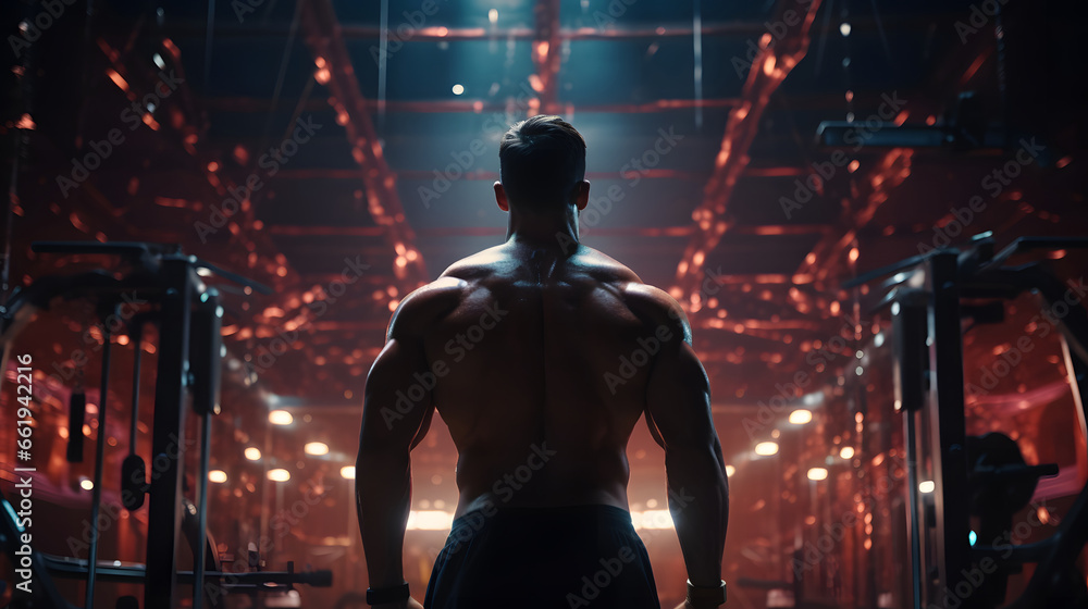 Muscular Bodybuilder Demonstrating Strength in a Fashion-Forward ...