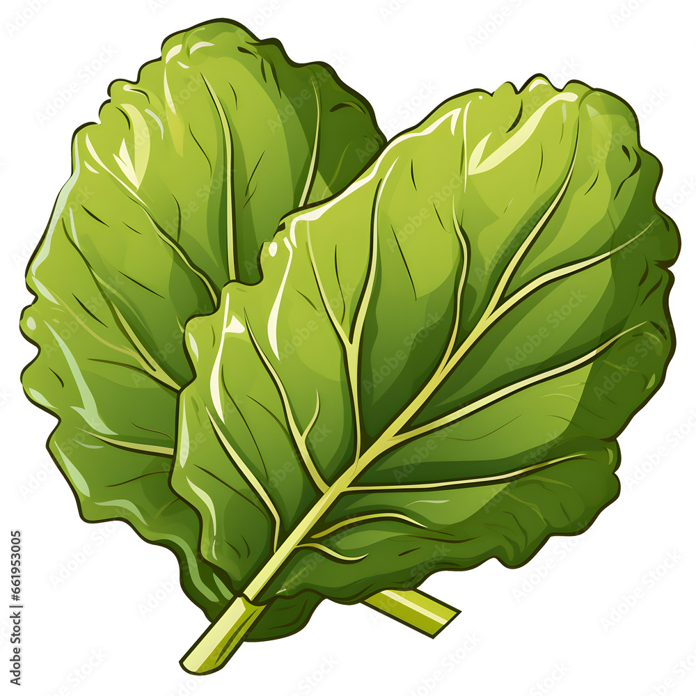 cartoon clipart of Collard Greens, food clipart, vegetables clipart ...